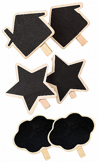 6 לוחות גיר צורות A179 עם אטב